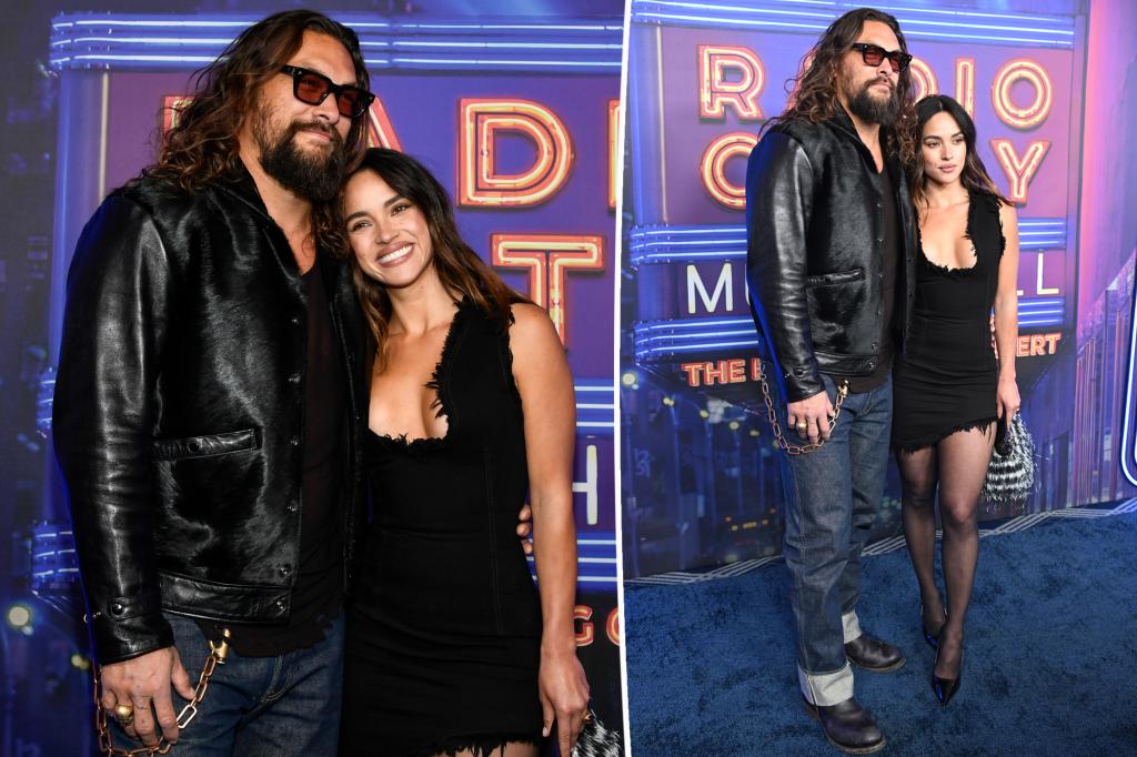 Jason Momoa makes red carpet debut with girlfriend Adria Arjona at ‘SNL50’ concert in New York ...