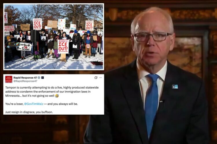 White House mocks Tim Walz after he tells Minnesotans to keep filming ...