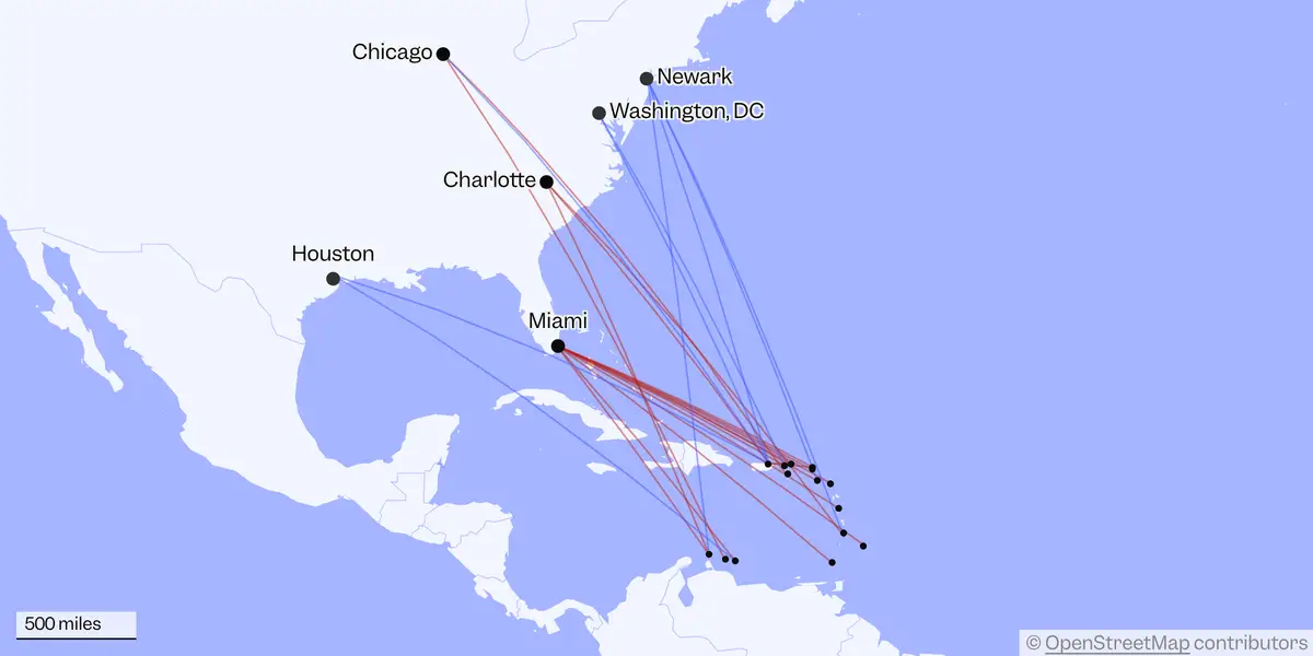 Maps show the scale of the Caribbean air travel chaos — and how ...