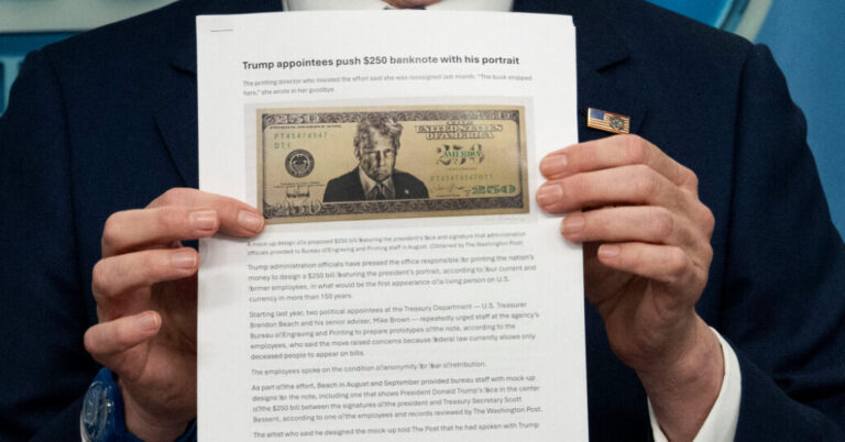 Treasury Prepares to Make Trump the Face of a New $250 Bill – DNYUZ