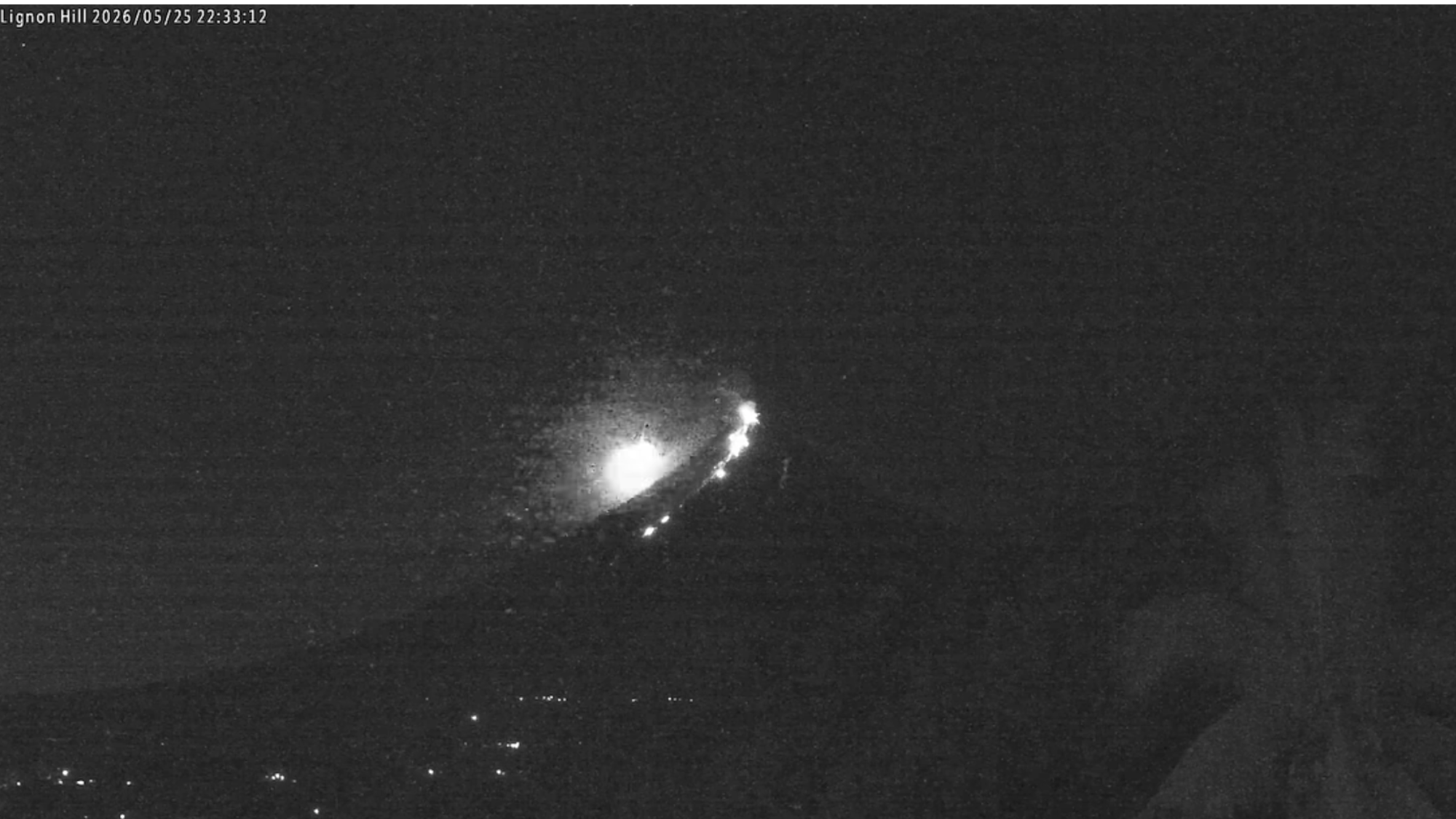 Bright Green Fireball Meteor Streaks Past Erupting Volcano in Stunning ...